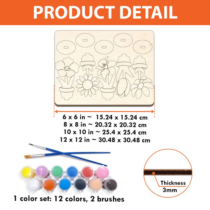Wooden DIY Coloring Set - Home Decor | Printway.io