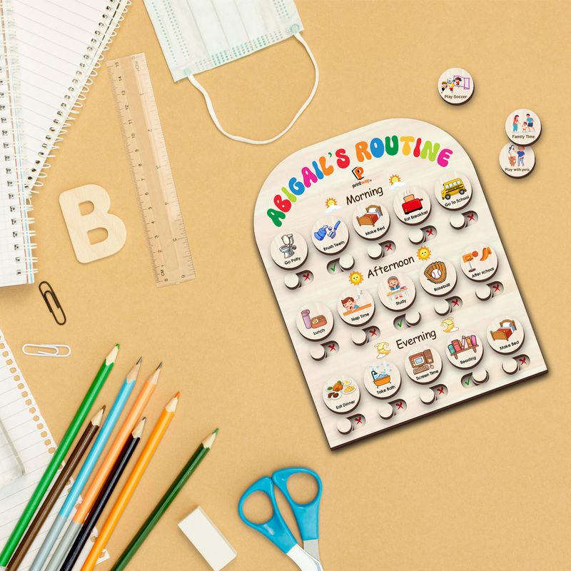 Interchangeable Daily Routine Chart - Home Decor | Printway.io