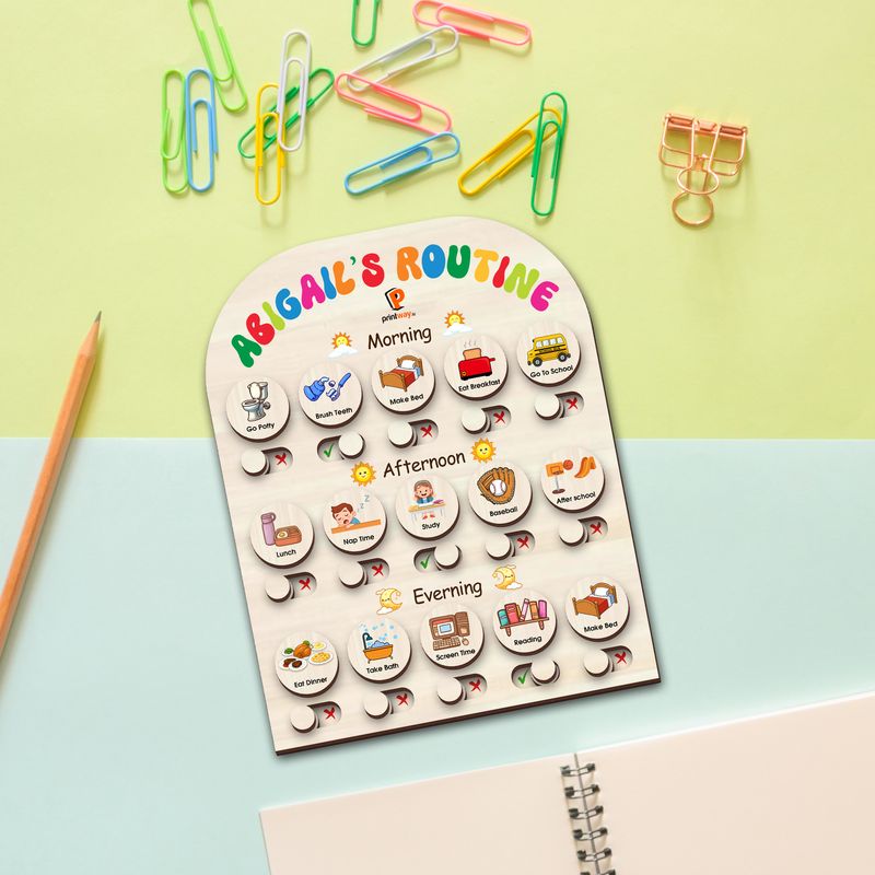 Interchangeable Daily Routine Chart - Home Decor | Printway.io