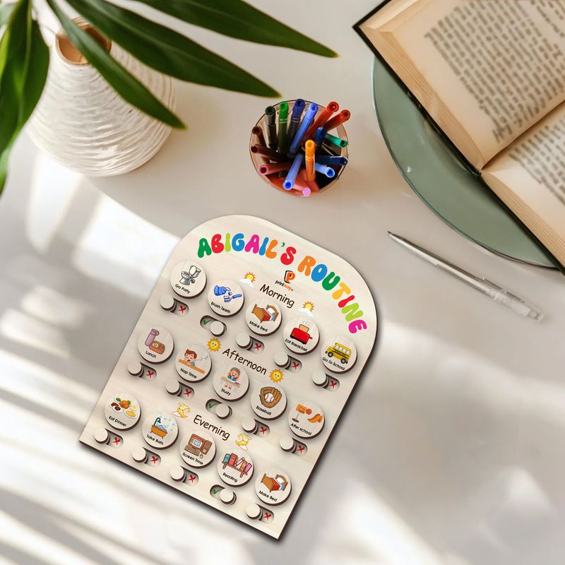 Interchangeable Daily Routine Chart - Home Decor | Printway.io