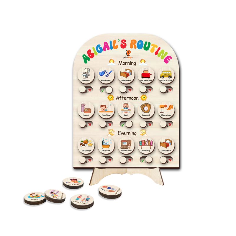 Interchangeable Daily Routine Chart - Home Decor | Printway.io